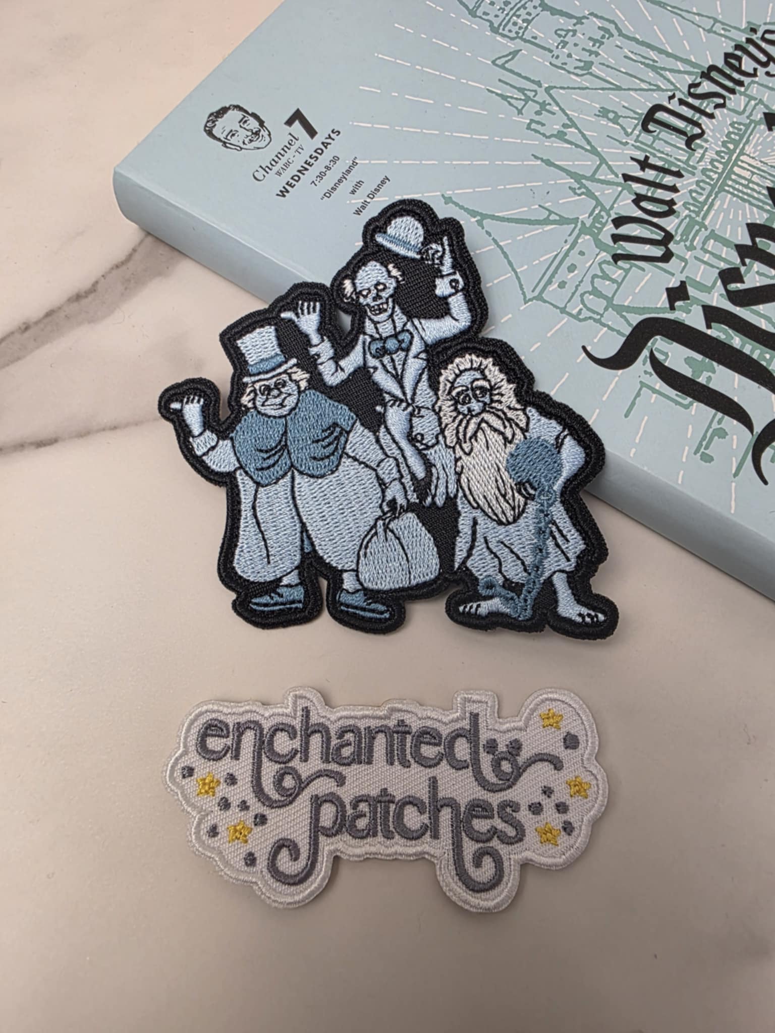 3.5" Haunted Mansion Hitch Hiking Ghost Embroidered Iron On Patch – Enchanted Patches