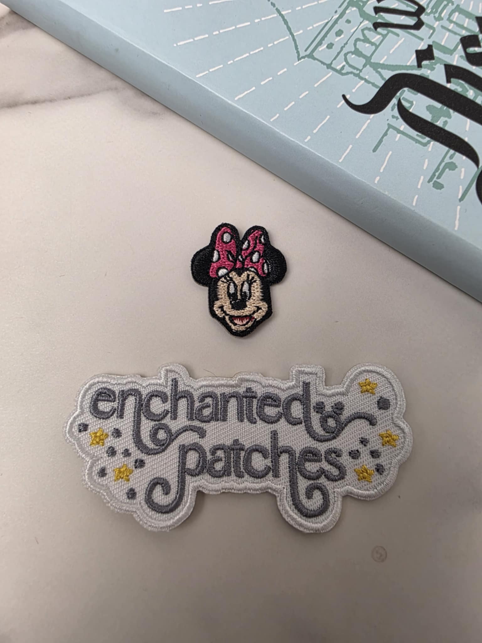 1" Mini Girl Mouse Head Polka Dot with Pink Bow Embroidered Iron On Pa – Enchanted Patches