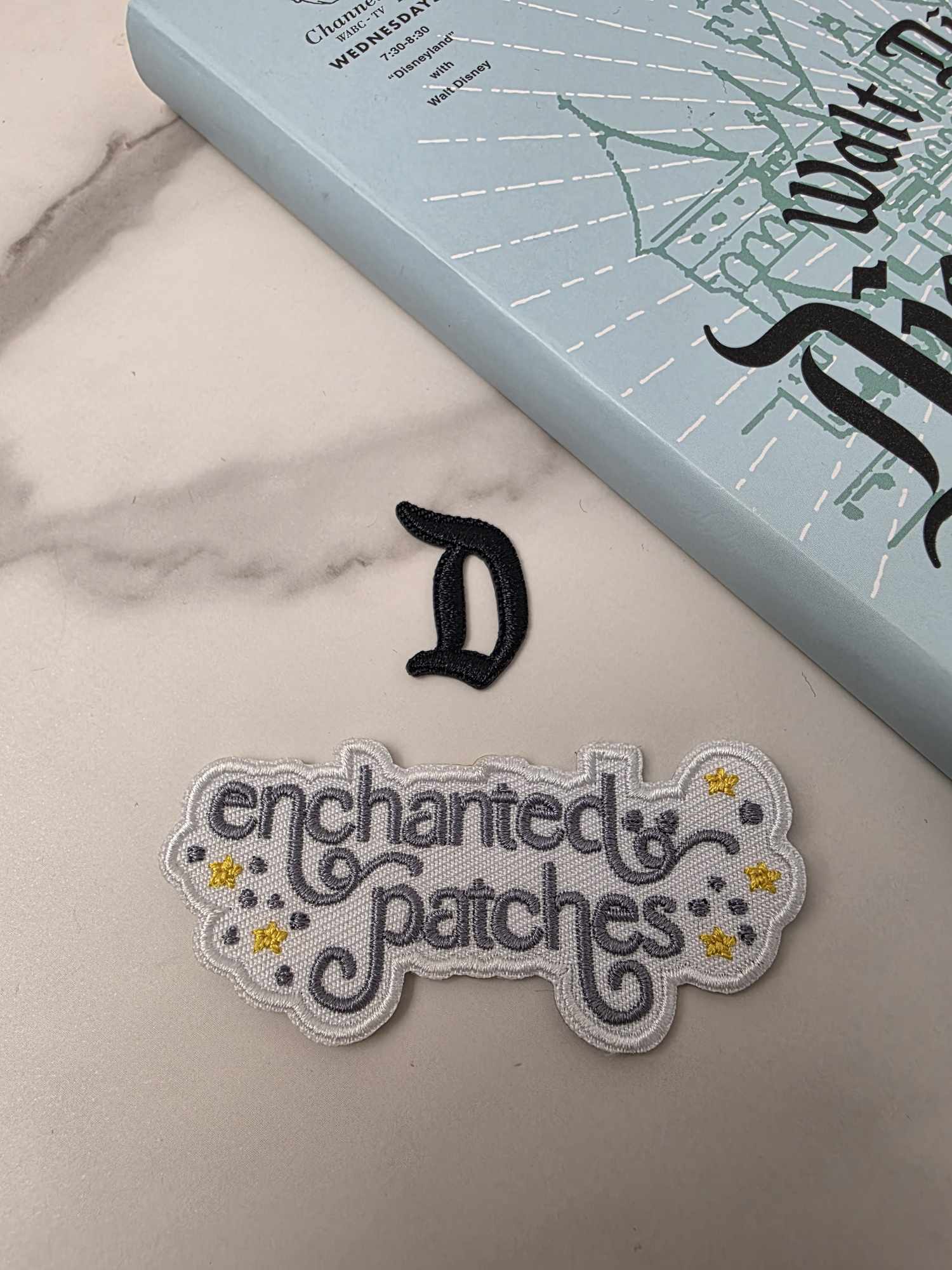 NEW DROP - 1" Mini Happiest Park D Black Logo Embroidered Iron On Patc – Enchanted Patches