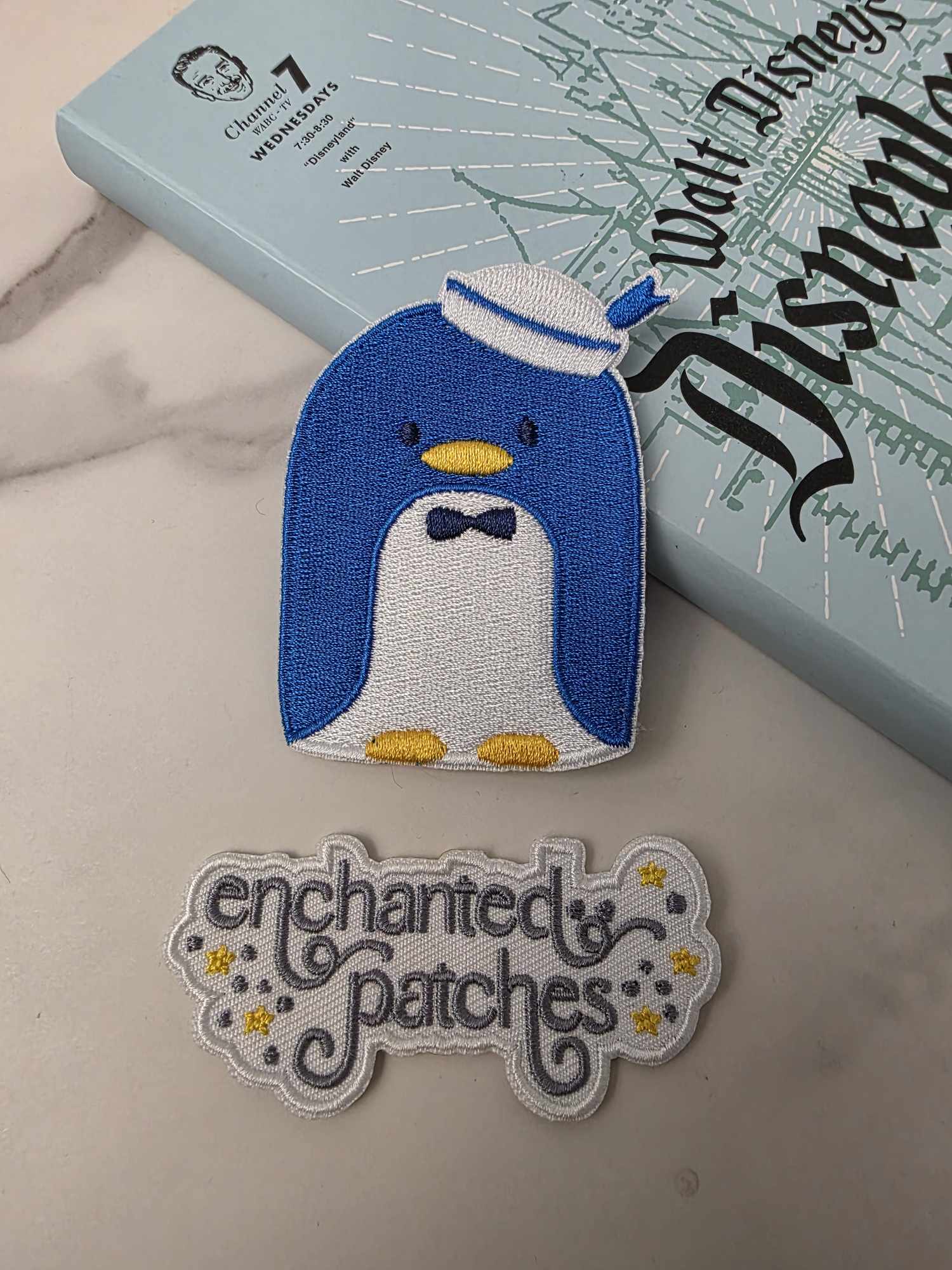 3" Anime Kawaii Japanese Blue Tuxedo Sam Duck Penguin Vintage Embroide ...